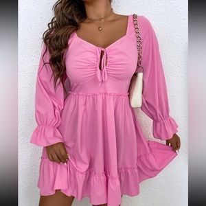 Dresses | Plus Size Red Sweetheart Neck Ruffle Sleeve Mini Dress | Poshmark